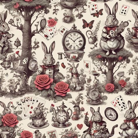 Alice In Wonderland Forest Scene Stable Diffusion Online