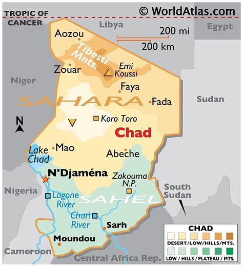 Chad Maps And Facts World Atlas