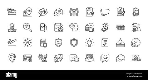 Puzzle Certificate And Loan Percent Line Icons Pack For Web App Line