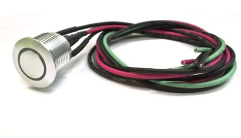 RS PRO RS PRO Illuminated Push Button Switch Momentary Panel Mount 16mm Cutout SPST Red