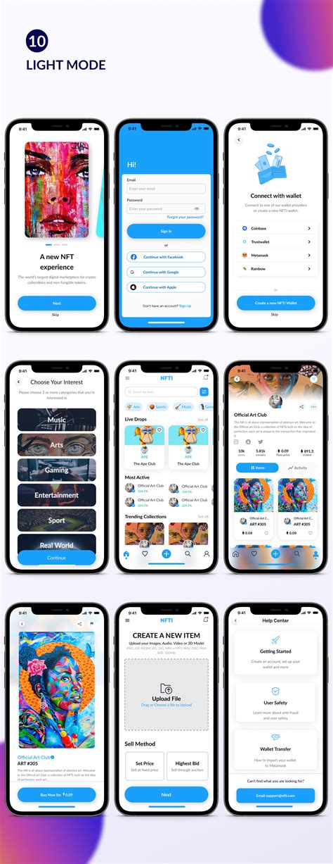 NFTI UI Design UX Case Study On Mobile NFT Marketplace On Behance