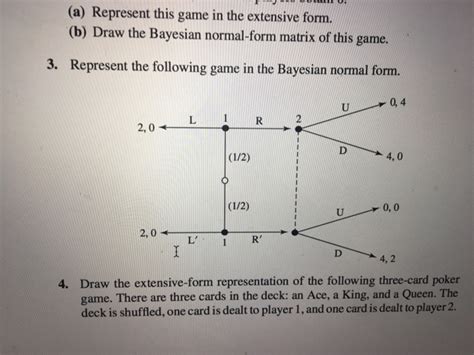 Solved A Represent This Game In The Extensive Form B