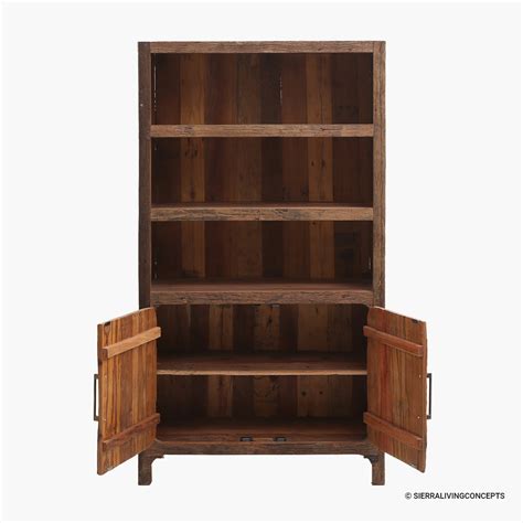 Blainville Rugged 5 Tier Bookcase With Cabinet Base