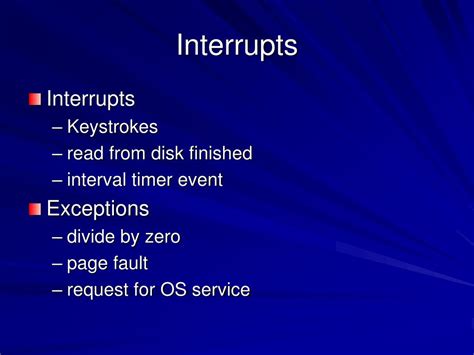 Ppt Interrupts And Exceptions Powerpoint Presentation Free Download