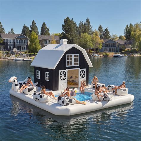 Giant Barn Lake Float Rustic Charm Meets Floating Fun