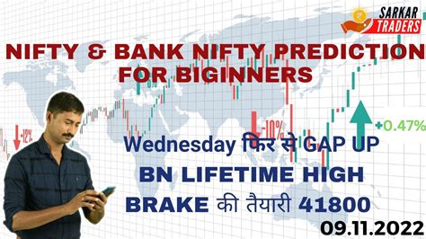 Wednesday Nifty Prediction 💲 9th Nov Nifty Prediction Gap Up Bank
