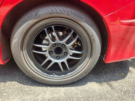 Enkei Rpf1 17 Inch Rims 5 X 114 3 Pcd With Goodyear F1a6 Tyres Fitted On Honda Civic Fc1 Car