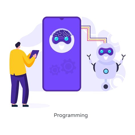 Logiciel De Programmation De Robots 2902211 Art Vectoriel Chez Vecteezy