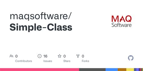 GitHub Maqsoftware Simple Class