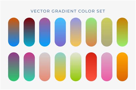 Premium Vector Gradient Color Set Element Set Gradient Shades Combination Vibrant Colorful