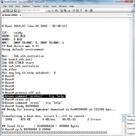 Am335x Unknown Command Protect In U Boot Processors Forum Processors Ti E2e Support Forums