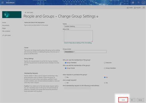 How To Delete Sharepoint Group Manage Professionally