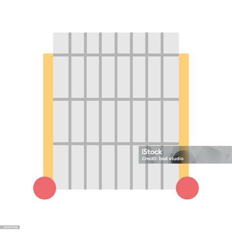크리켓 시력 화면 평면 디자인 긴 그림자 색상 아이콘입니다 전문 스포츠 장비 바퀴에 직사각형 격자 박쥐와 공 팀 게임 야외 스포츠 활동 벡터 실루엣 일러스트레이션
