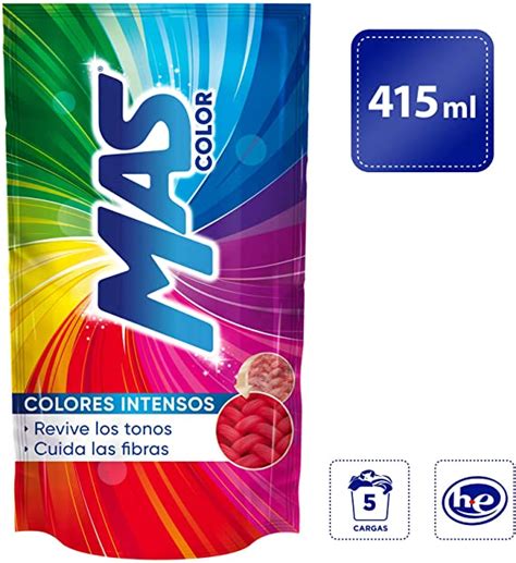 Jabon Para Ropas Liquido Mas Color 415ml Grupo Acsa