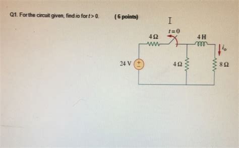 Solved For The Circuit Given Find Io For T Chegg