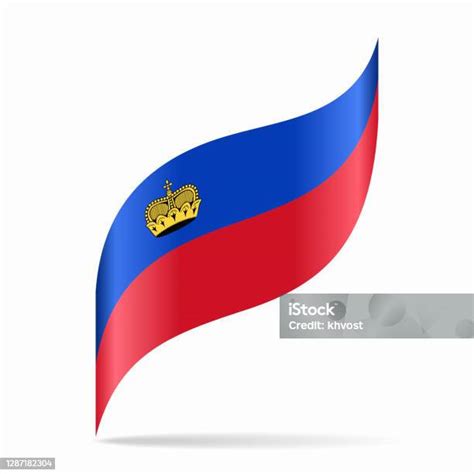 리히텐슈타인 국기 물결 모양의 추상적 배경 벡터 그림입니다 0명에 대한 스톡 벡터 아트 및 기타 이미지 0명 개념 곡선 Istock