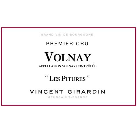 Volnay Red 1er Cru Les Pitures 2019 Vincent Girardin