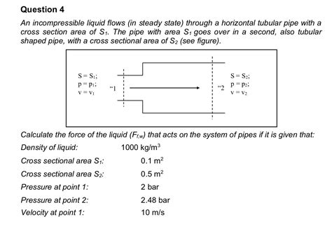 Solved An Incompressible Liquid Flows In Steady State Chegg