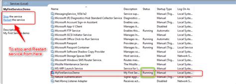 Create A Windows Service In C