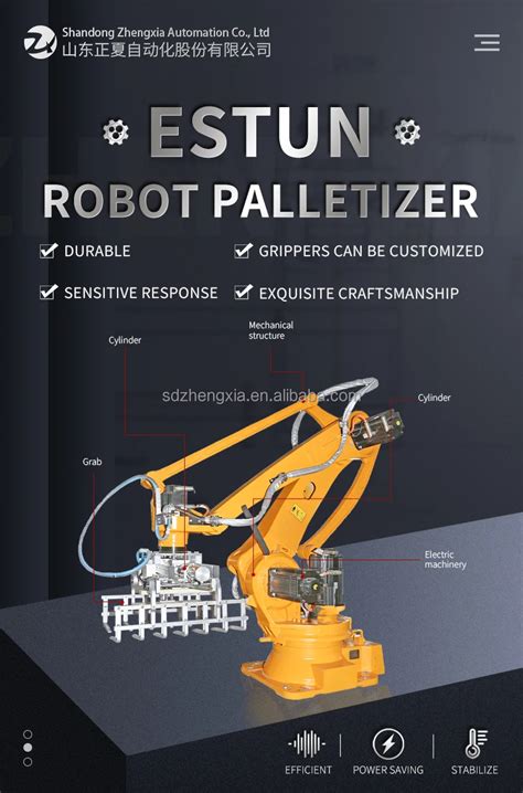 automatic robotic palletizing machine carton bag case palletizing line