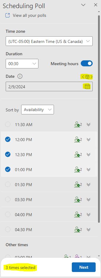 How To Create New Scheduling Poll In Outlook Client And Web Version WCSU Support