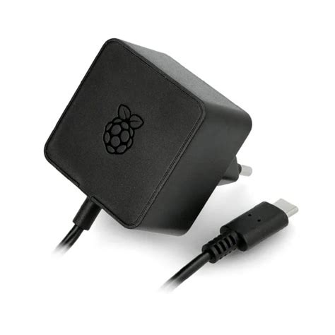 Raspberry Pi 4 USB C 5 1V 3A Black Power Supply