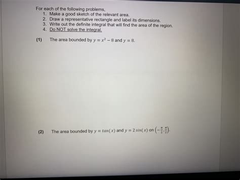 Solved For Each Of The Following Problems Make A Good Chegg