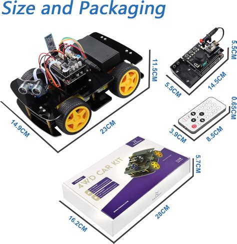 Buy Freenove 4wd Car Kit With Rf Remote Compatible With Arduino Ide