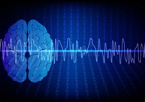 Vector Brain Digital Technology Concept Illustration Des Stock Vector