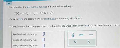 solved suppose that the polynomial function fis defined as follows f