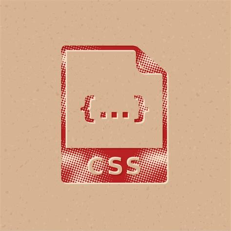 Icône De Style De Demi Teinte De Format De Fichier Css Avec