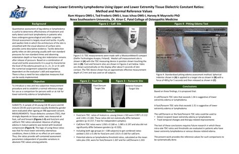 Pdf Assessing Lower Extremity Lymphedema Using Upper And Lower Extremity Tissue Dielectric
