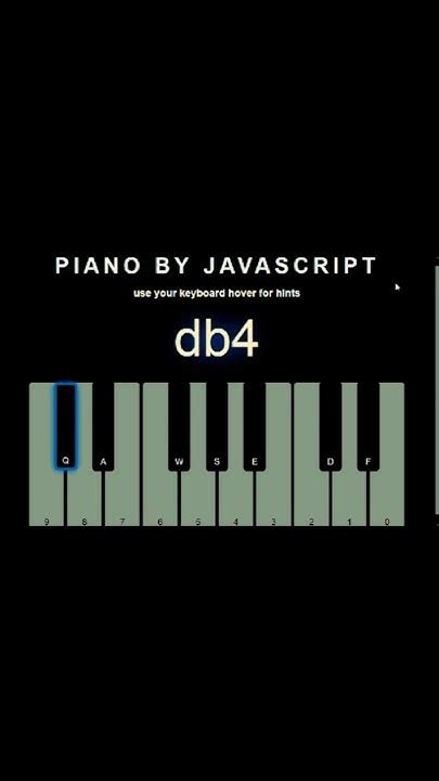 Piano Html Css Javascript Javascript Youtube