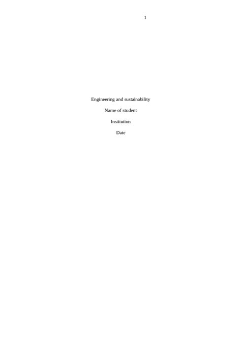 Engineering Sustainability Exams Engineering Docsity