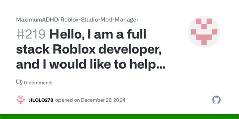 Hello I Am A Full Stack Roblox Developer And I Would Like To Help Game Owners With There