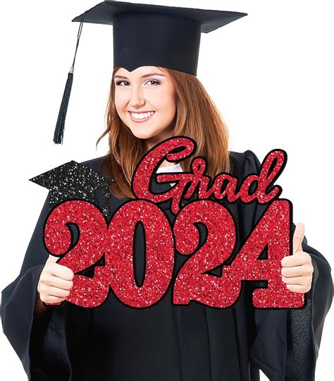 Zsd Graduation Party Decorations For Class Of 2024 Red Grad 2024 Wood