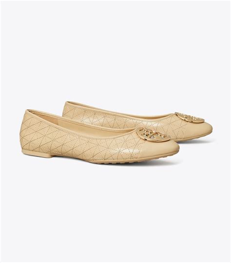 Claire Quilted Ballet Womens Designer Flats Tory Burch