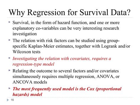 Part 2 Cox Regression Ppt