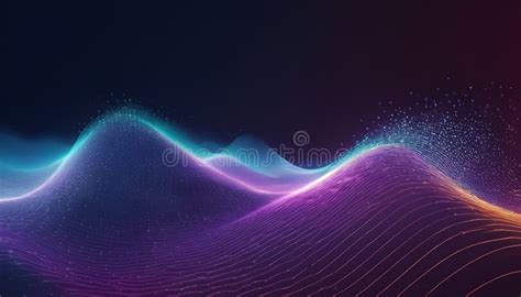 Vector Illustration Abstract Digital Wave Of Particles Futuristic Point Stock Illustration