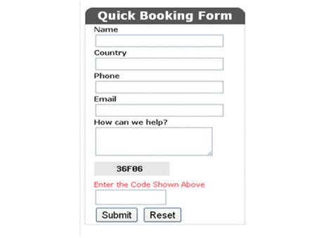 Make A Query Form Or Booking Form With Html Design Php Code And Js