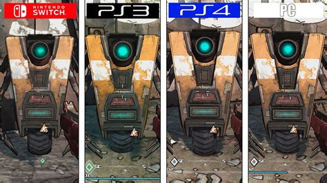 Borderlands Ps3 Switch Ps4 Pc Graphics And Fps Comparison Youtube