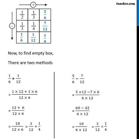 ex 7 6 5 complete the addition subtraction box chapter 7