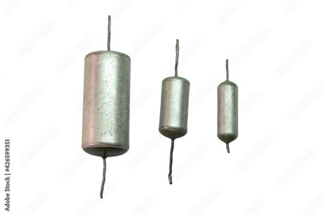 Metal Paper Capacitors With Green Ends Various Capacities Set Of