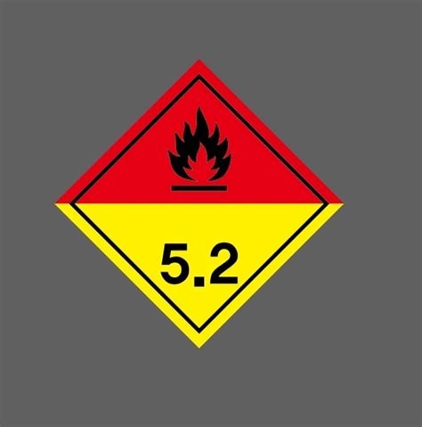 제5급 유기과산화물 제52급 운송 컨테이너 항공 선박 위험물 표시 표찰 해상운송용 위험화물 운송기가 포장화물 표시 Design5 스티커 10x10cm 베사메무쵸