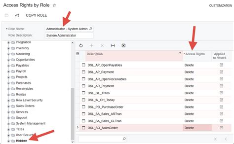 Acumatica Rights By Role For Generic Inquiriesgis