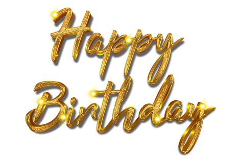 Happy Birthday 3d Gold Font Free Download