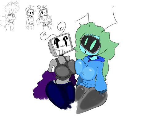 Rule 34 2girls Bolt 4200 Boob Press Boob Squish Iris Bolt 4200 Multiple Girls Tv Head Tv