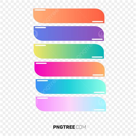 Bundle Colorful Gradient Label Vector Shape Infographic Button Png And Vector With