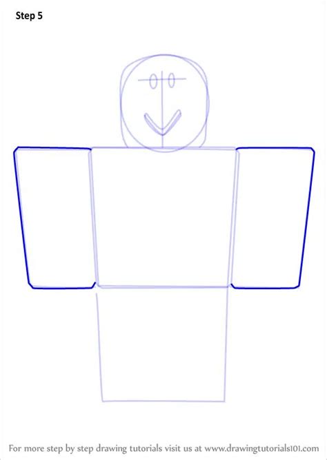 Learn How To Draw Noob From Roblox Roblox Step By Step Drawing Tutorials Noob Roblox