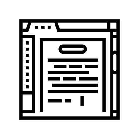 Writing Manuals Technical Writer Line Icon Vector Illustration 32516825